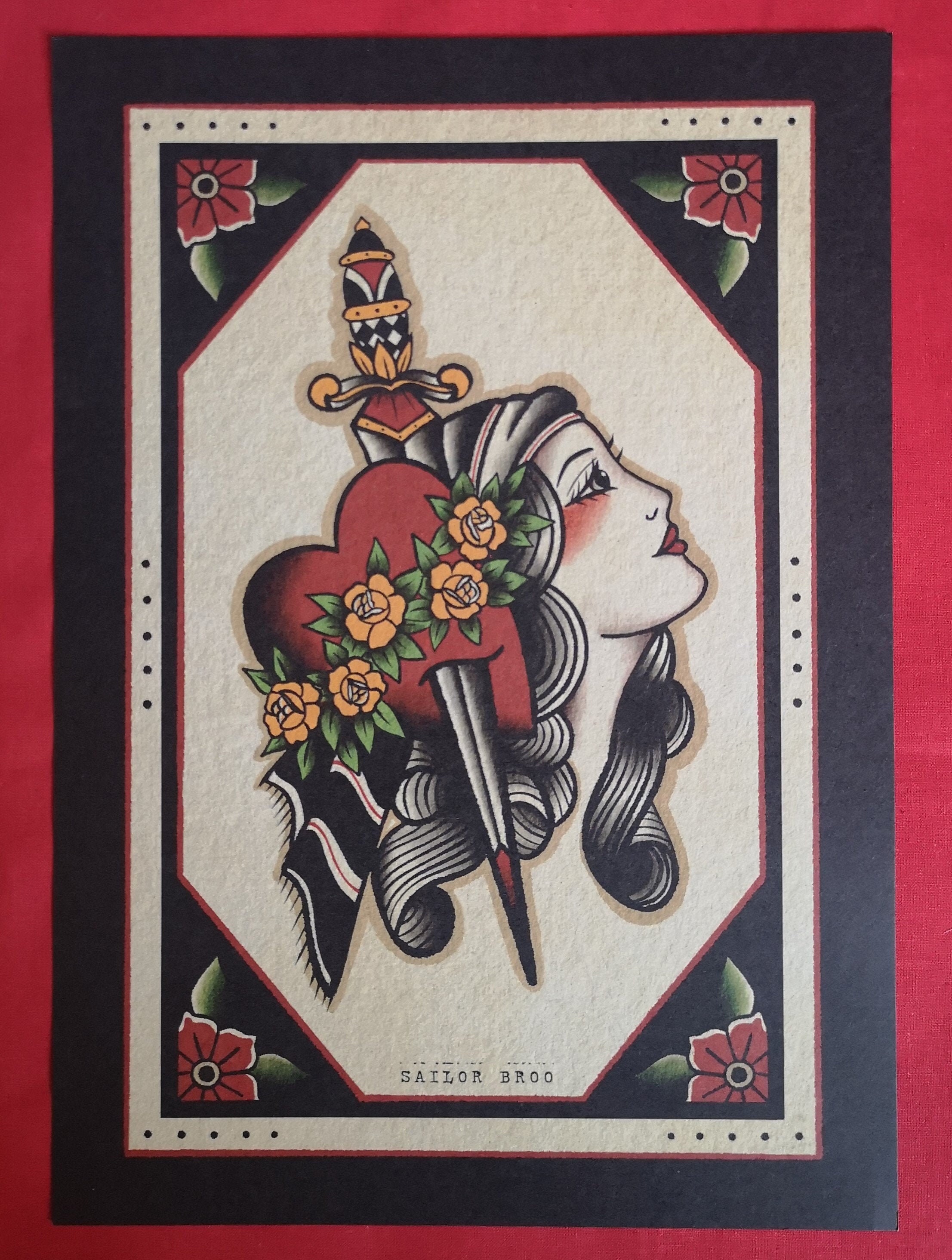 Sailor Jerry Gypsy Tattoo Flash