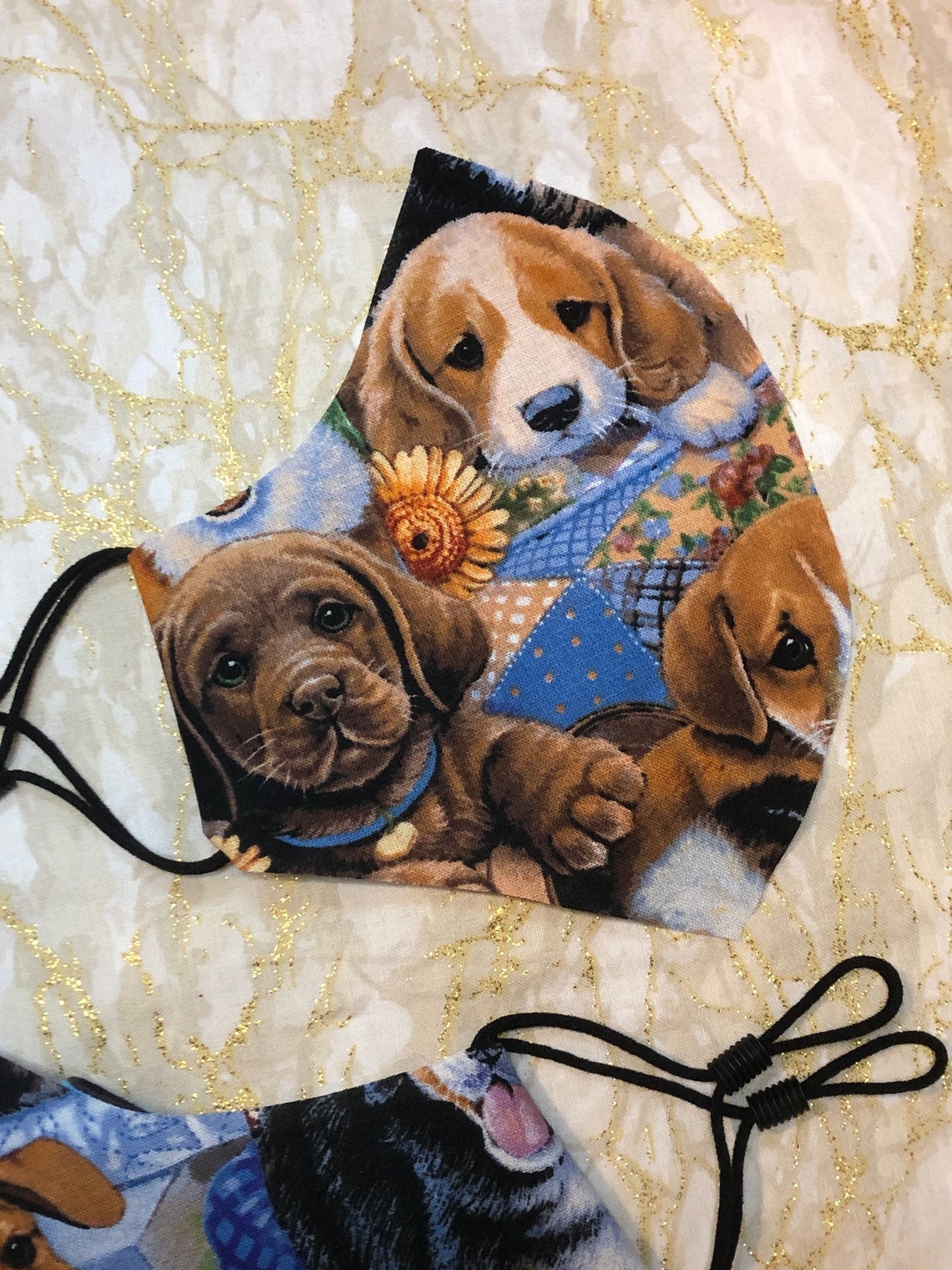 Puppies Adjustable Fabric Face Mask Dog Lover Face Mask - Etsy Australia
