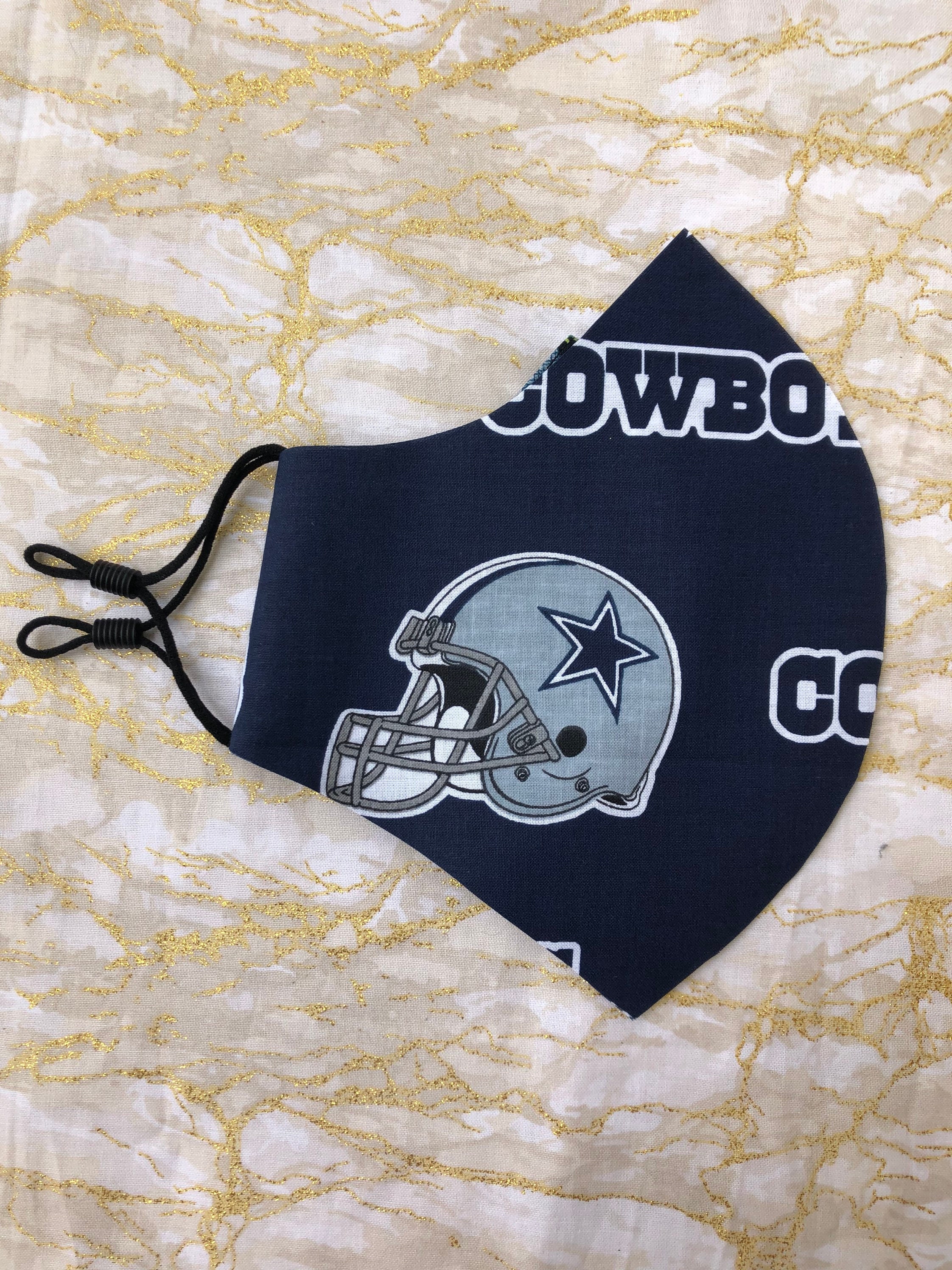 Dallas Cowboys Adjustable Fabric Face Mask Washable and | Etsy