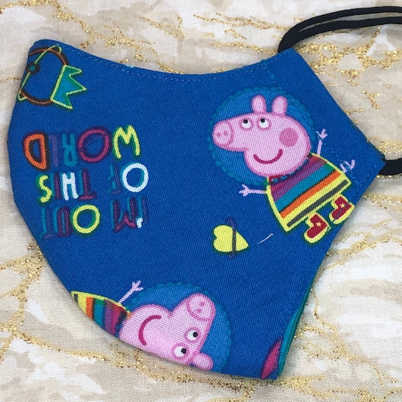 Peppa Pig Adjustable Fabric Face Mask Washable and Reusable | Etsy