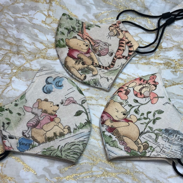 Winnie the Pooh Face Mask - Etsy