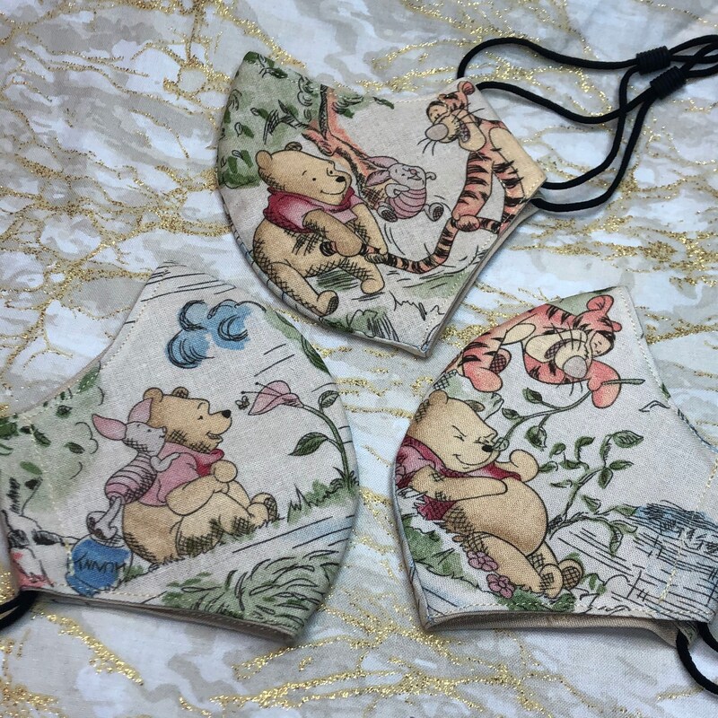 Winnie the Pooh Face Mask - Etsy