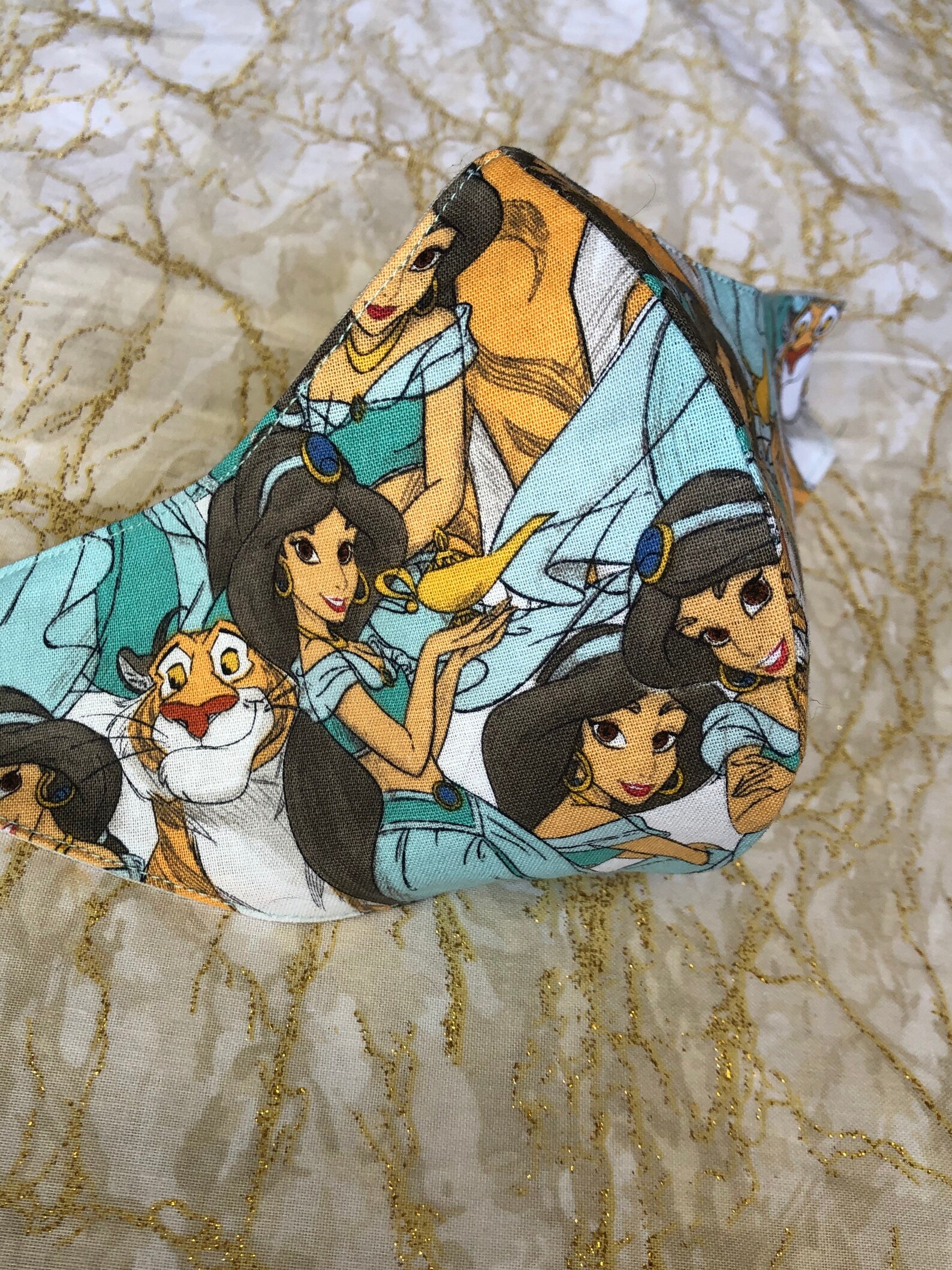 Disney Princess Jasmine and the Tiger Adjustable Fabric Face Mask ...