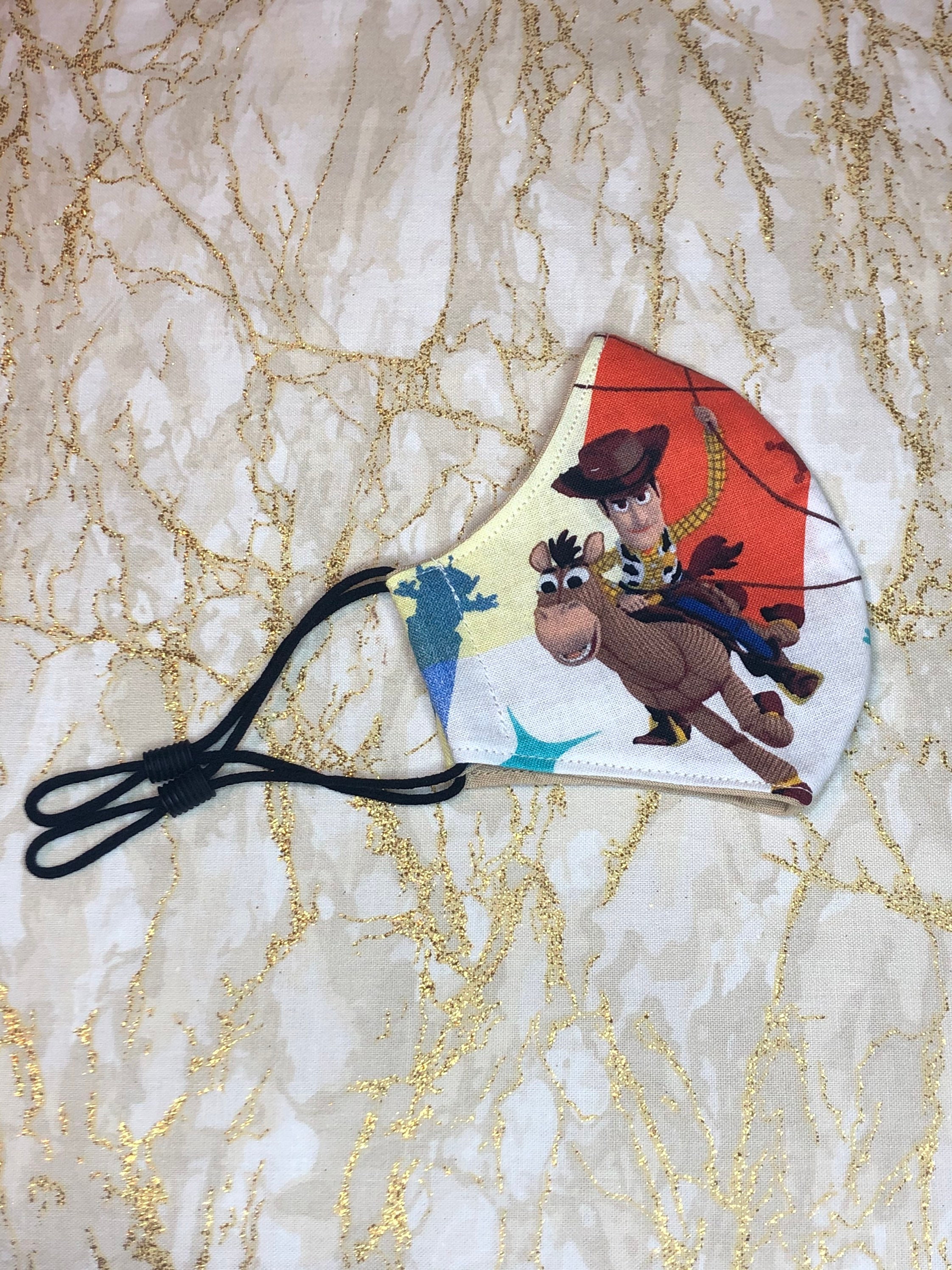 Woody and Jessie Adjustable Fabric Face Mask Washable and | Etsy