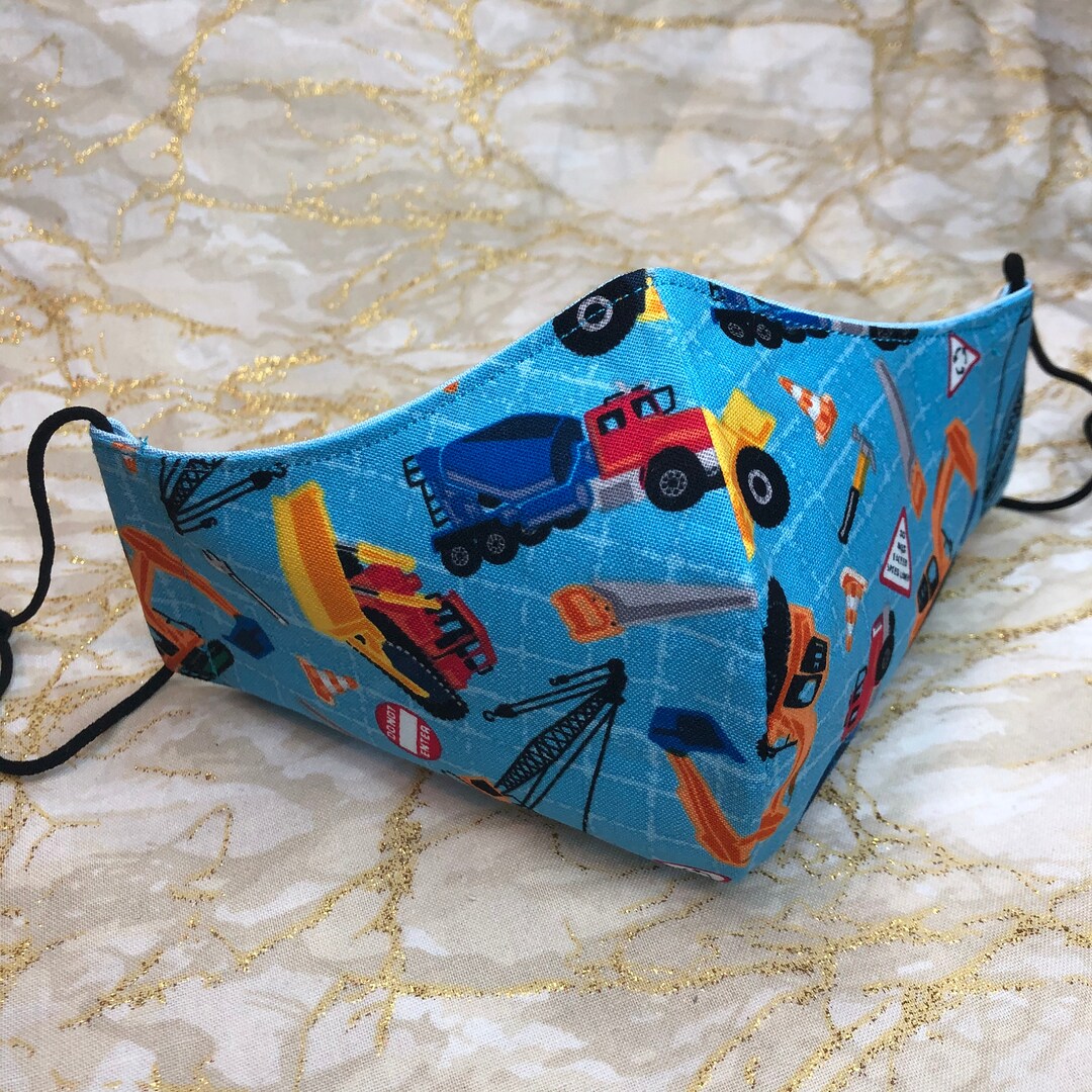 Toy Truck Adjustable Fabric Face Mask, Washable and Reusable Face ...