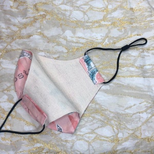 Pink Paris Eiffel Tower Adjustable Fabric Face Mask, Washable and ...