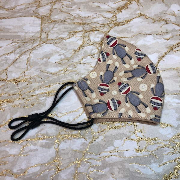 Sock Monkey Face Mask - Etsy