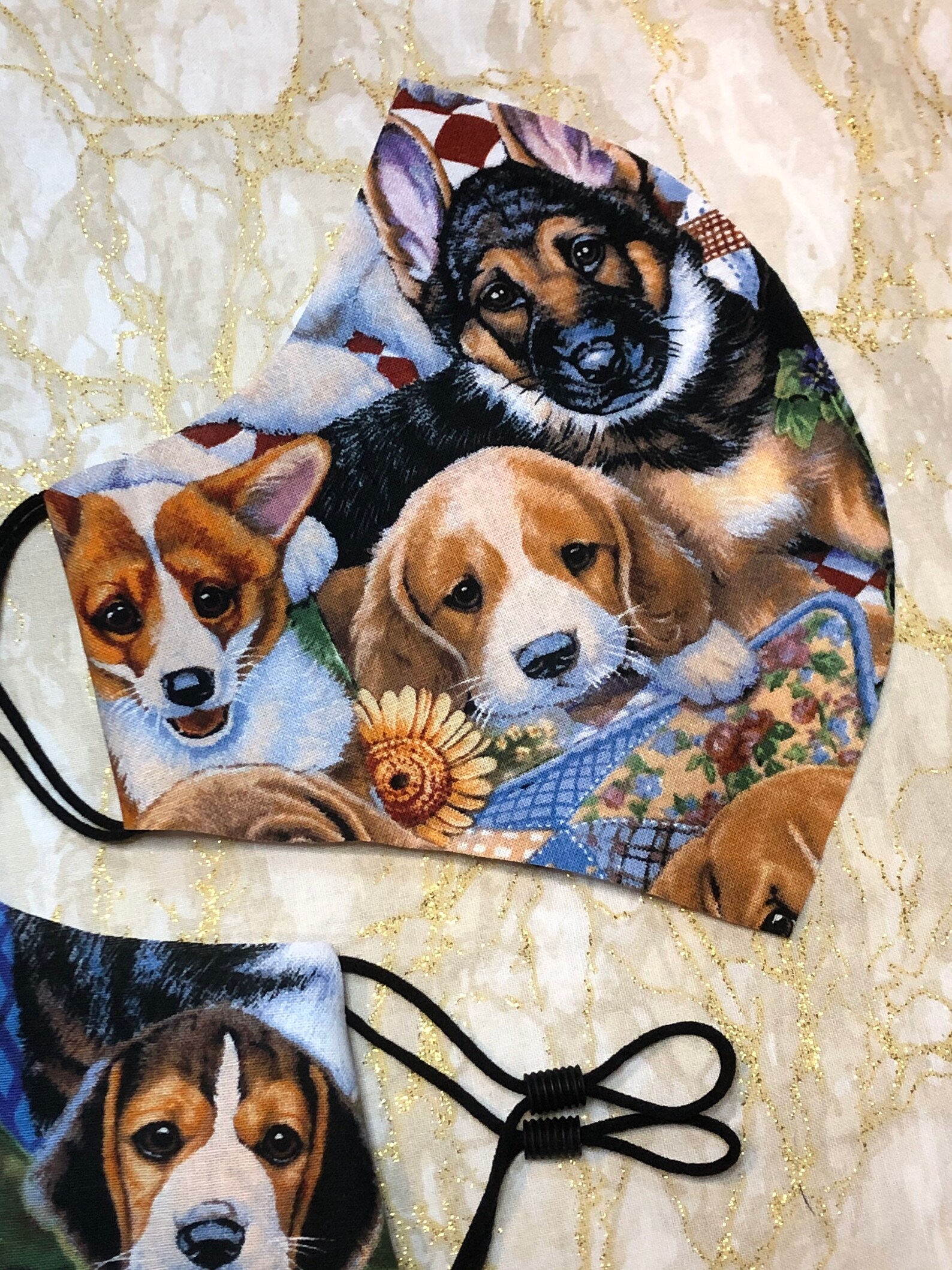 Puppies Adjustable Fabric Face Mask Dog Lover Face Mask - Etsy Australia