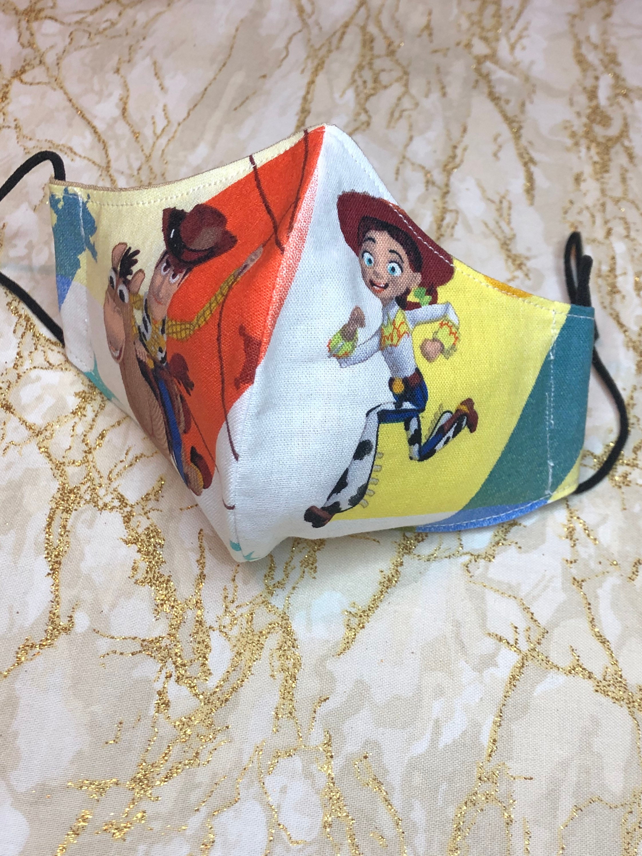 Woody and Jessie Adjustable Fabric Face Mask Washable and | Etsy