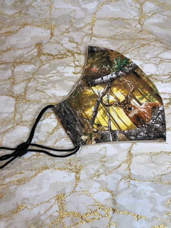 Outdoor Woods Adjustable Fabric Face Mask Washable and | Etsy