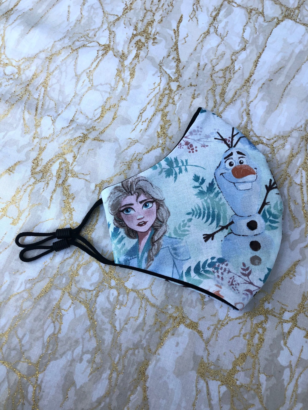 Frozen Olaf and Elsa Disney Adjustable Kids Fabric Face Mask - Etsy