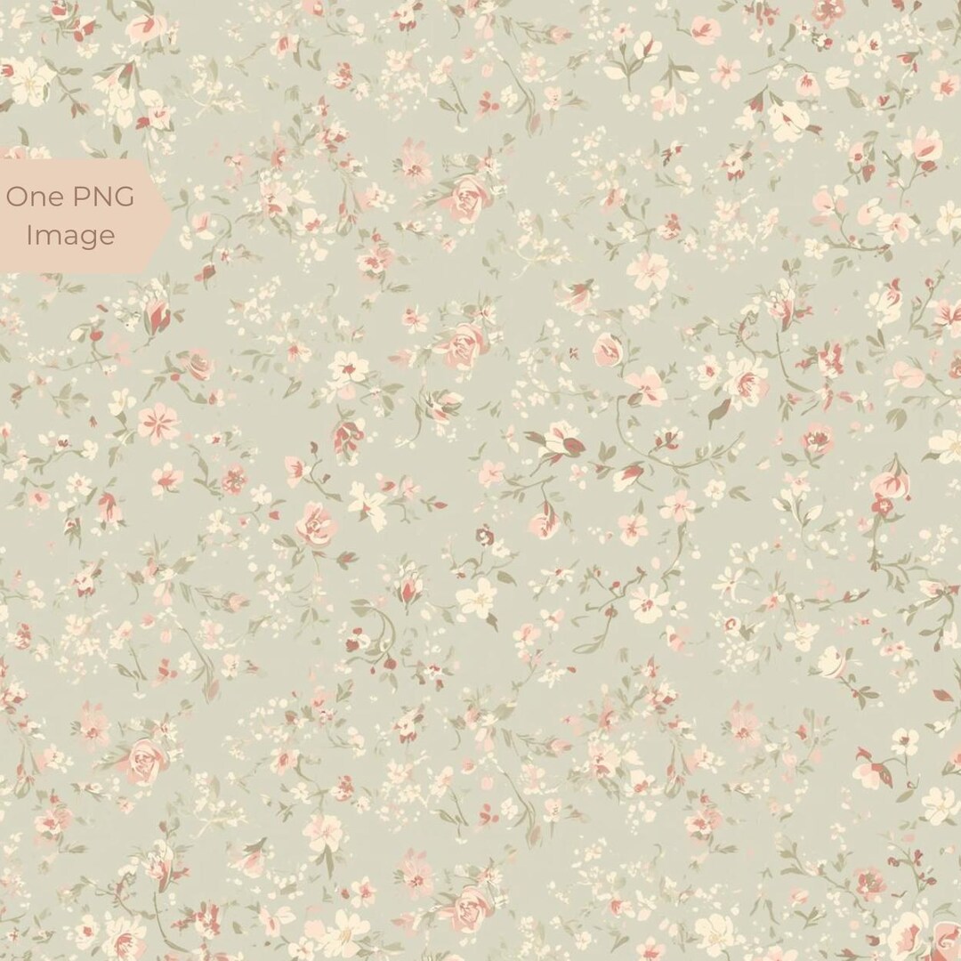 Spring Floral Sage Mauve PNG Watercolor Background - Etsy