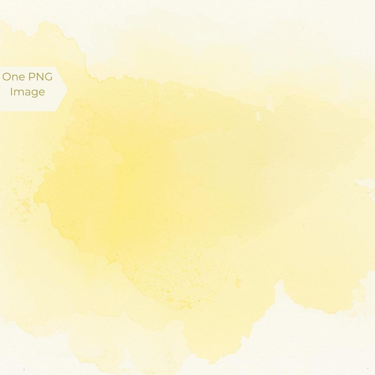 Watercolor Wash Sunny Yellow PNG Muted Background - Etsy