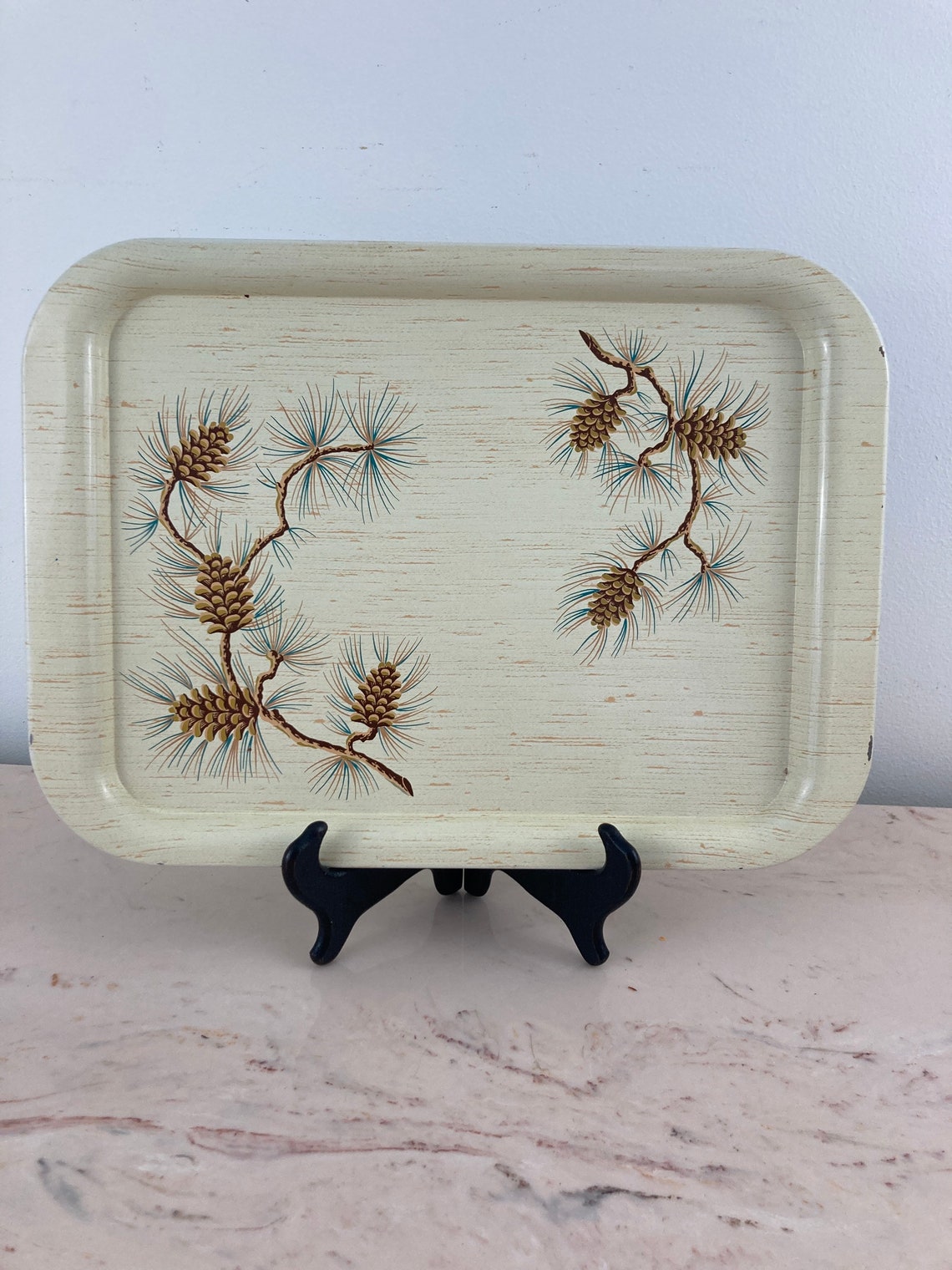 Vintage Metal Pine Cone Tray | Etsy