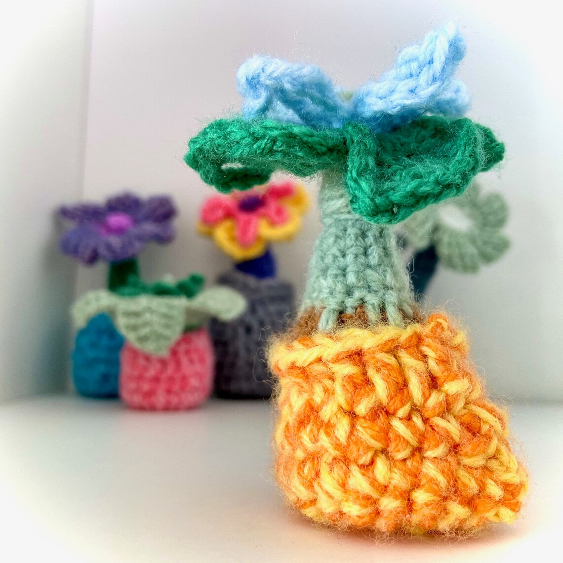 Mini Crochet Succulents Flowers and Plants: Unique Handmade | Etsy