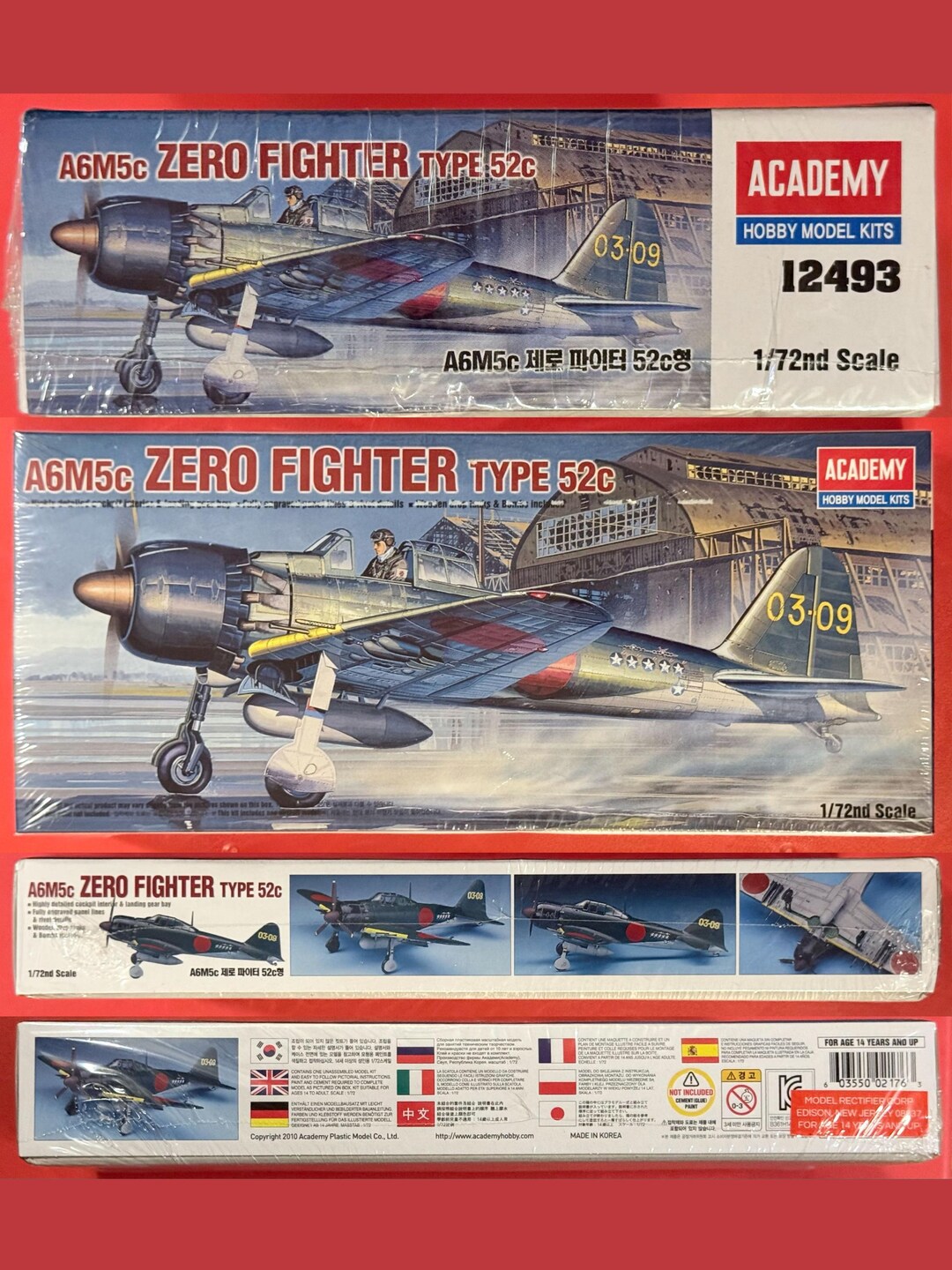 A6m5c Zero Fighter Type 52c Model Kit | 1/72 Scale Academy Kit #12493 ...