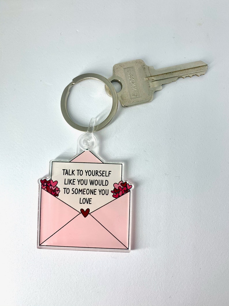 Self Love Acrylic Keychains Self Care Inspiring - Etsy