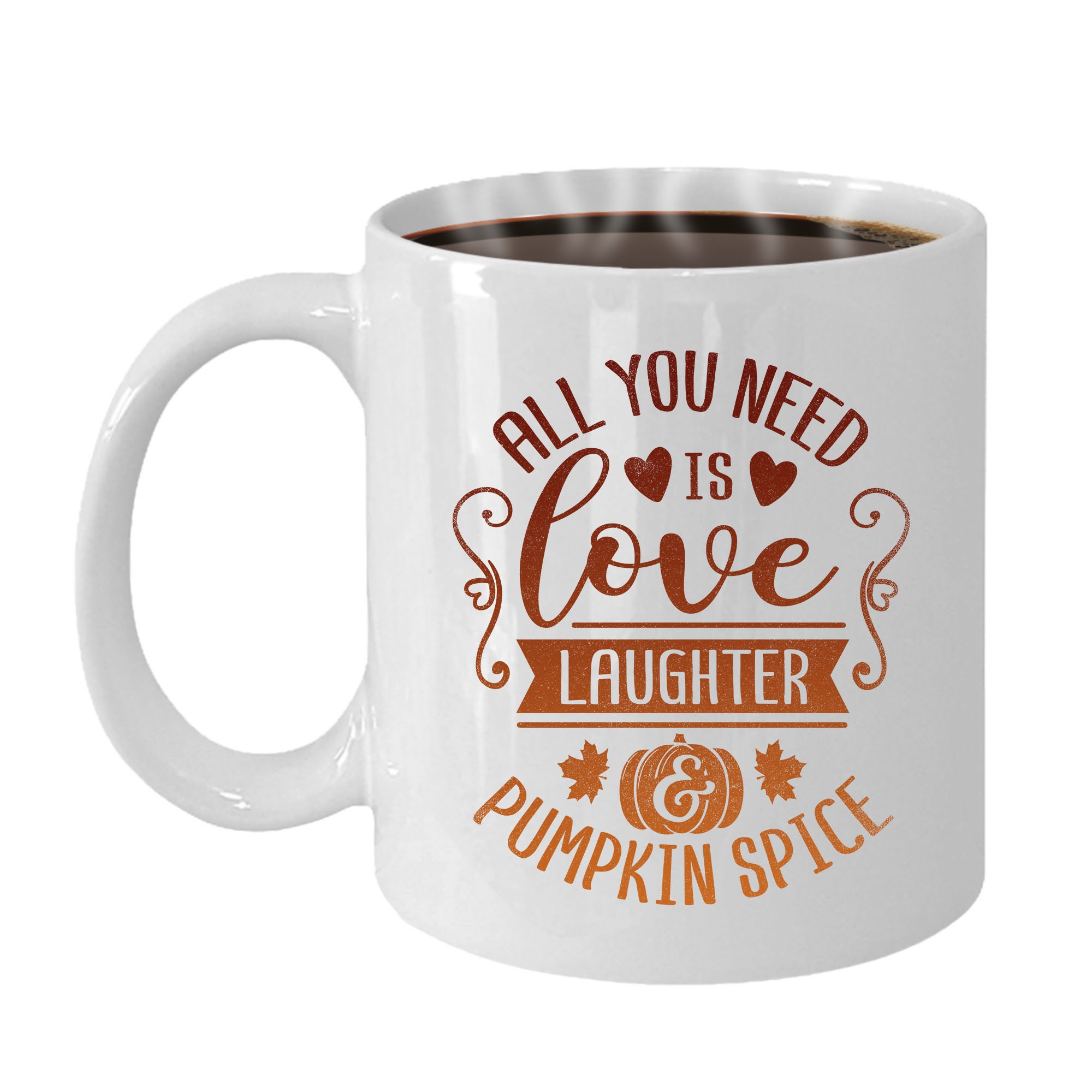 Taza de otoño todo lo que necesita es amor risas y calabaza - Etsy México