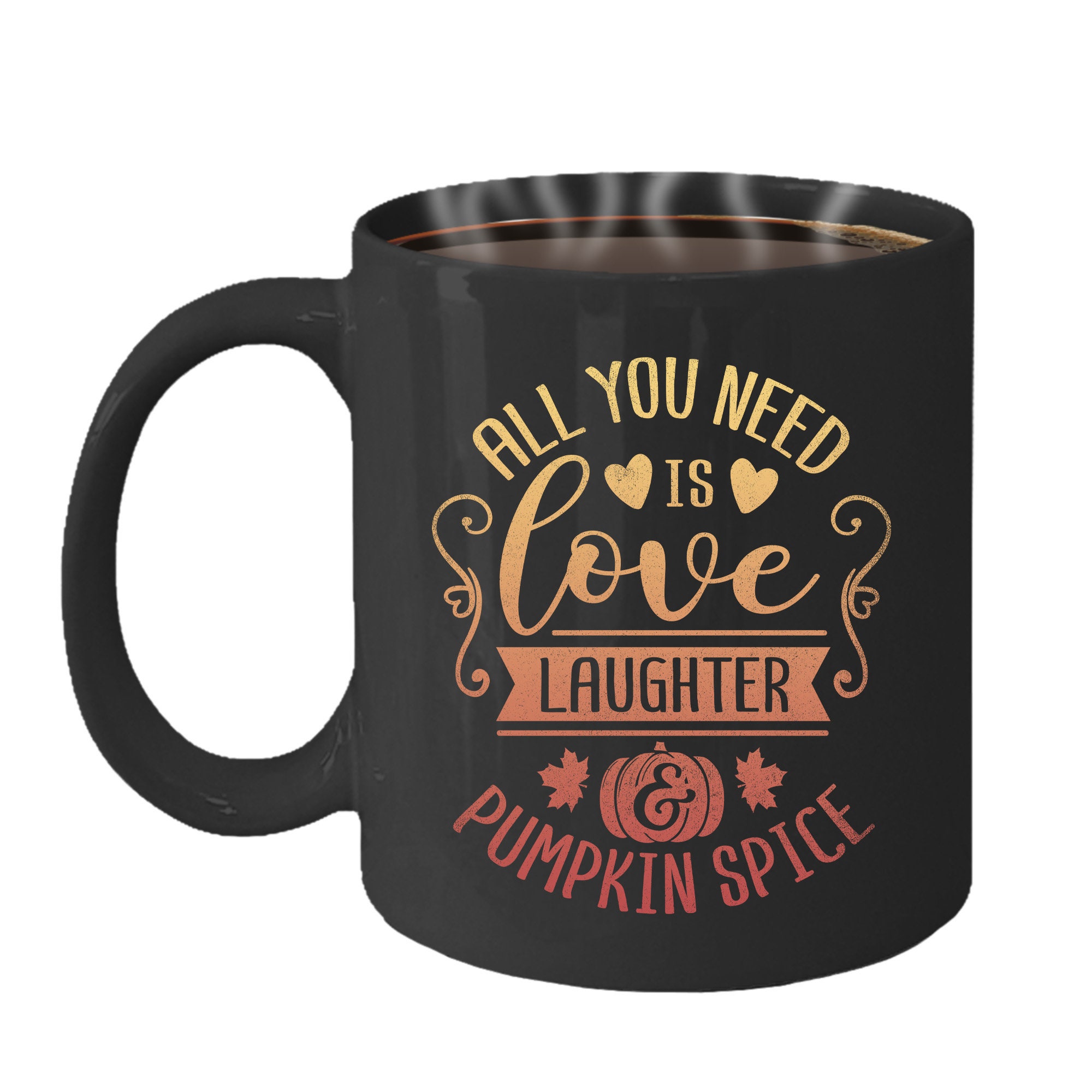 Taza de otoño todo lo que necesita es amor risas y calabaza - Etsy México