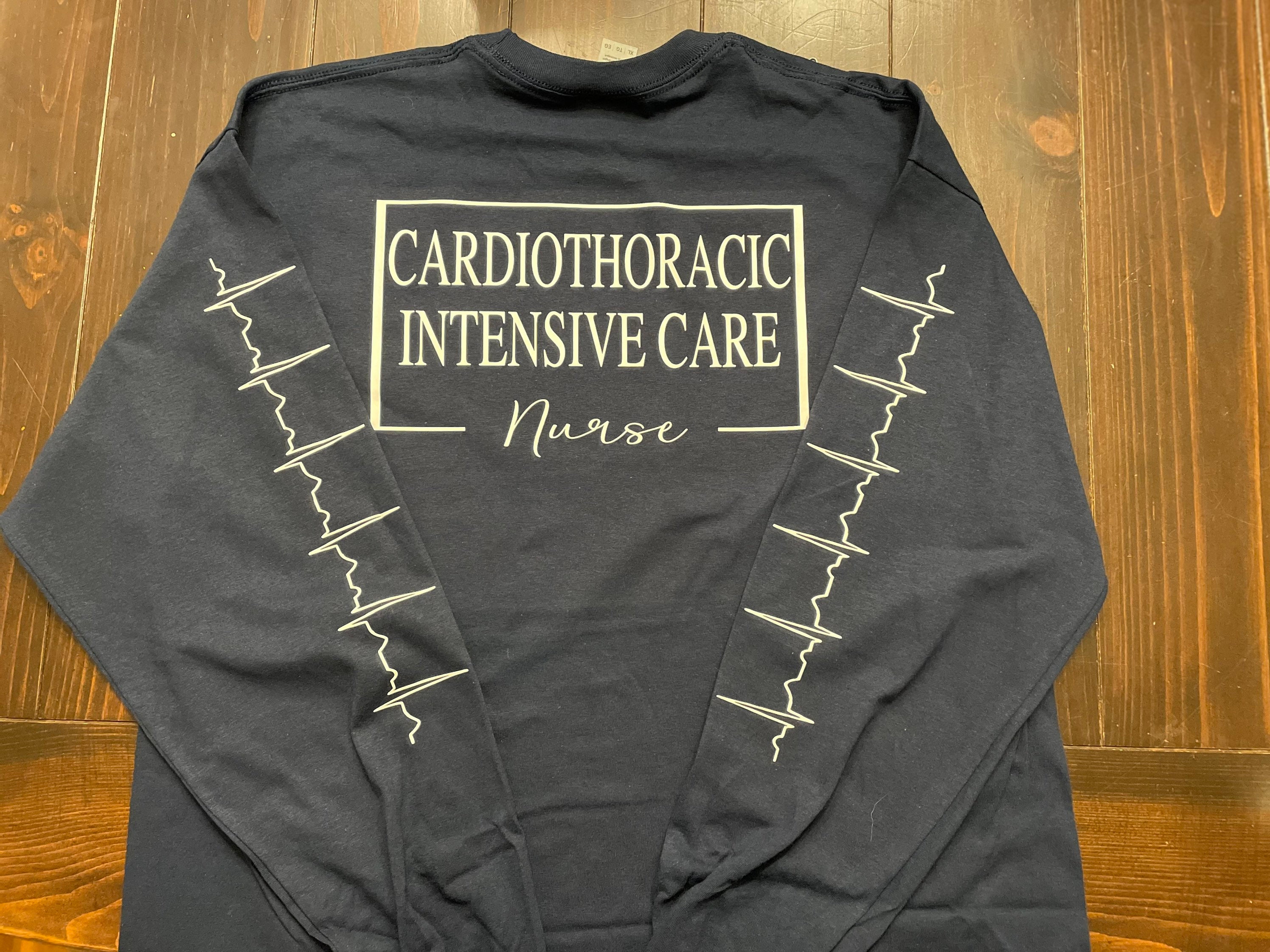 Customizable Long Sleeve T-shirt With EKG Down - Etsy Canada