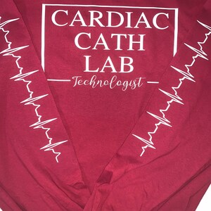 Customizable Long Sleeve T-shirt With EKG Down - Etsy Canada