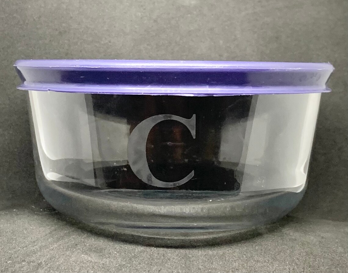 Personalized Name Glass Dish Containers/ Pyrex Glass/ Tupperware ...