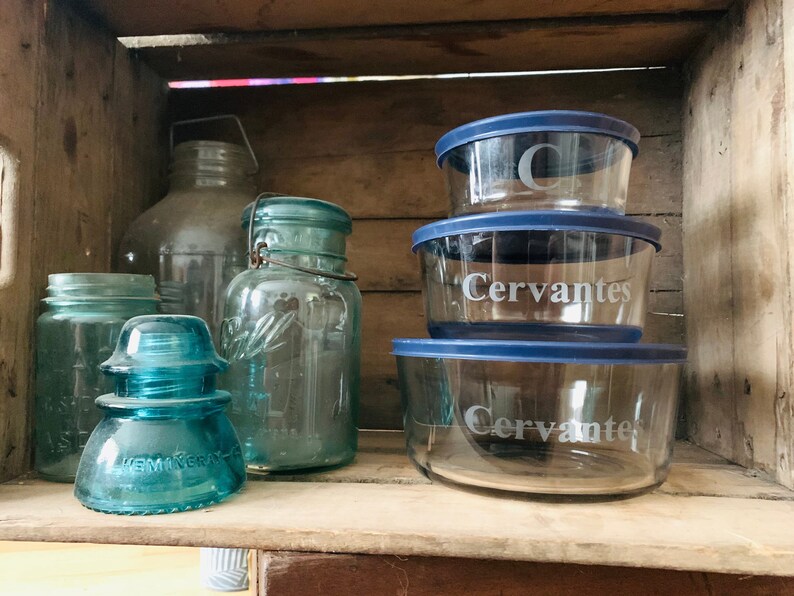 Personalized Name Glass Dish Containers/ Pyrex Glass/ Tupperware ...