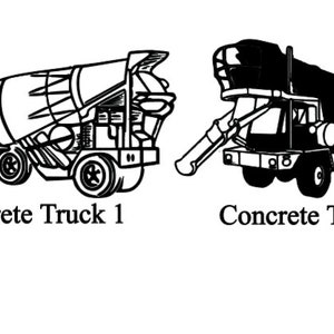 Concrete Truck Decal Front Discharge Cement Truck Concrete Finishers ...