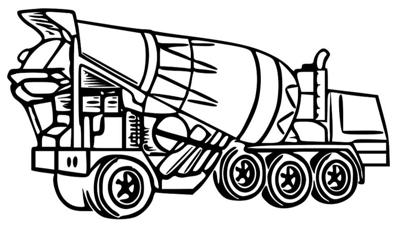 Concrete Truck Decal Front Discharge Cement Truck Concrete Finishers ...