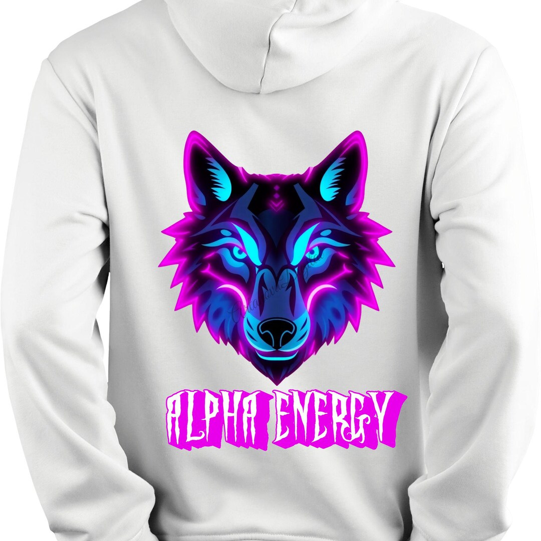 Wolf Neon Digital Design PNG Alpha Energy Fierce Animal Art, Diy Print ...