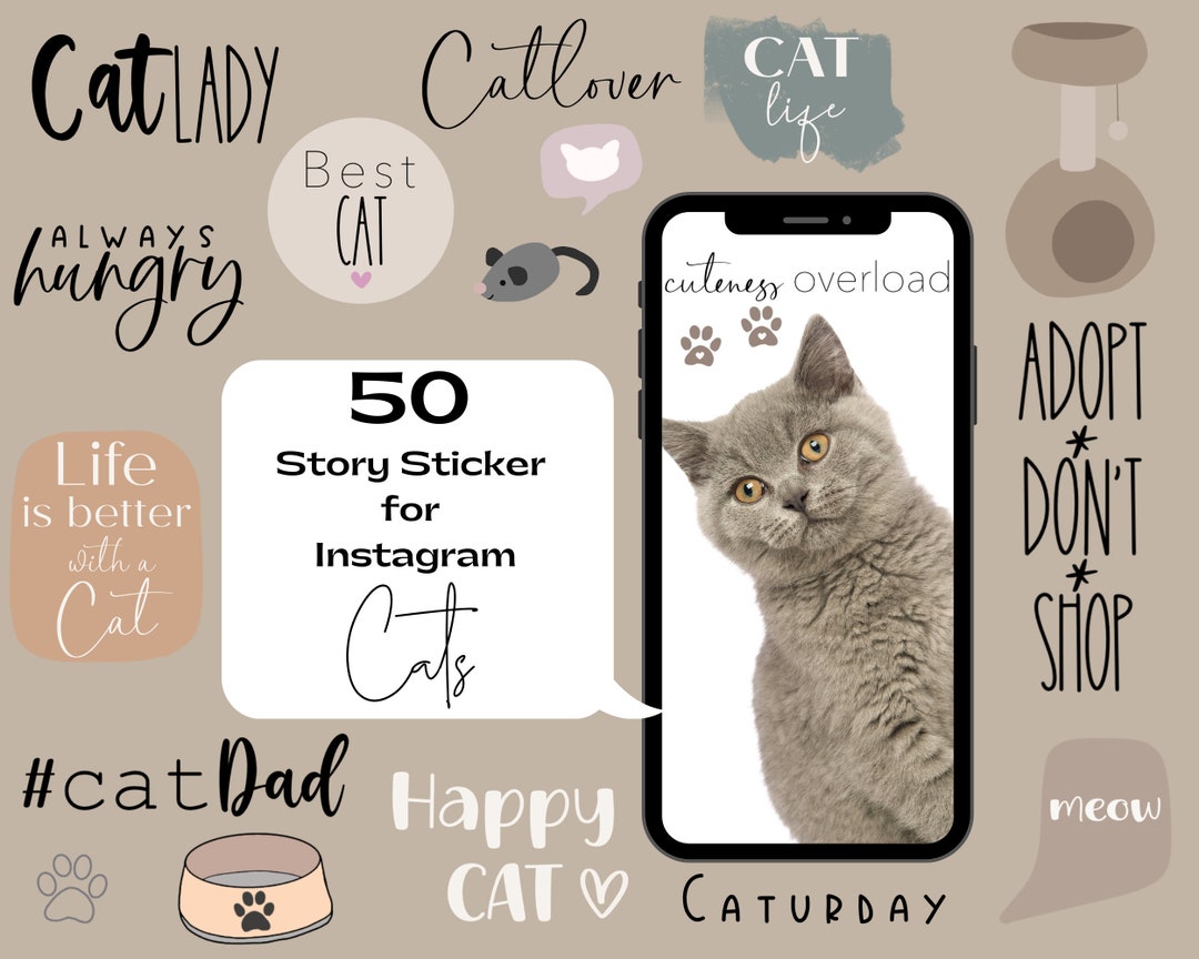 Instagram Story Sticker Katzen Cats Catlove Catlife Kitten Haustiere ...