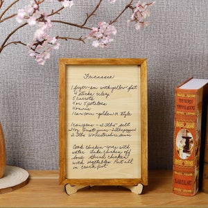 Personalised Your Handwritten Recipe or Letter Transferred to Wood Sign ...