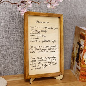 Personalised Your Handwritten Recipe or Letter Transferred to Wood Sign ...