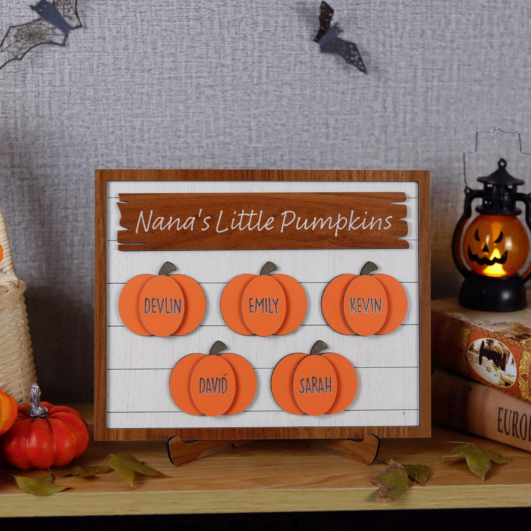 Personalized Grandma's Little Pumpkins Wood Sign, Grandma's Pumpkin ...