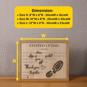 Stepped up Dad Customized Sign, Thank You Gifts, Step-dad Gift, This ...