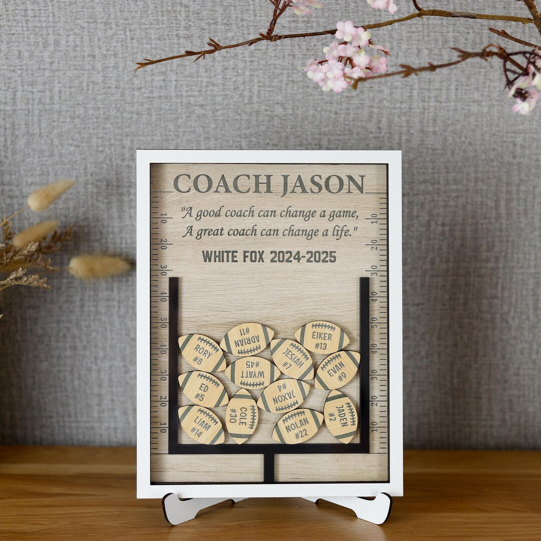 Custom Football Coach 3D Gift, Football Coach Thank You Gift ...
