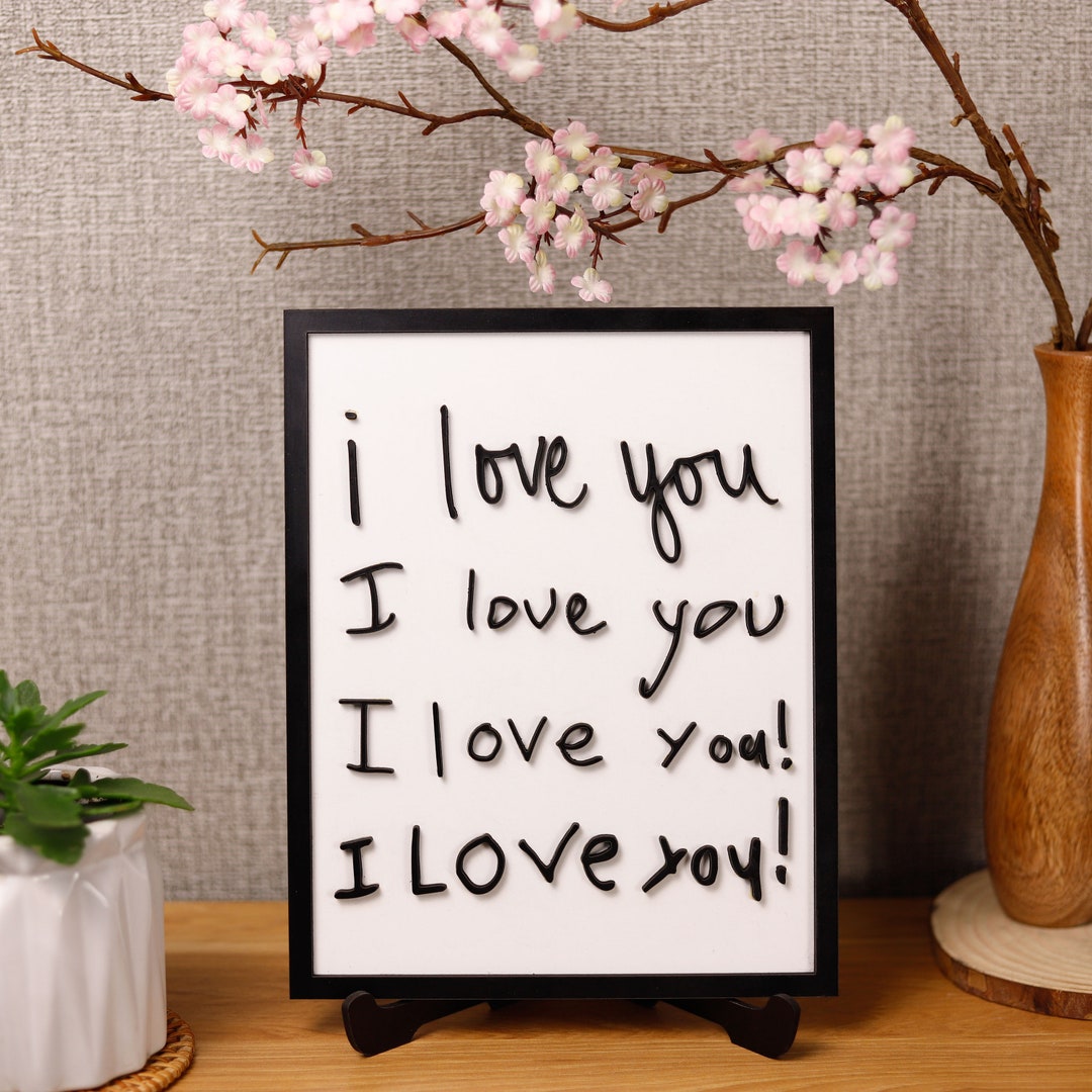 Custom Kids Handwriting Sign, 3D Laser Cutting Handwriting Sign ...