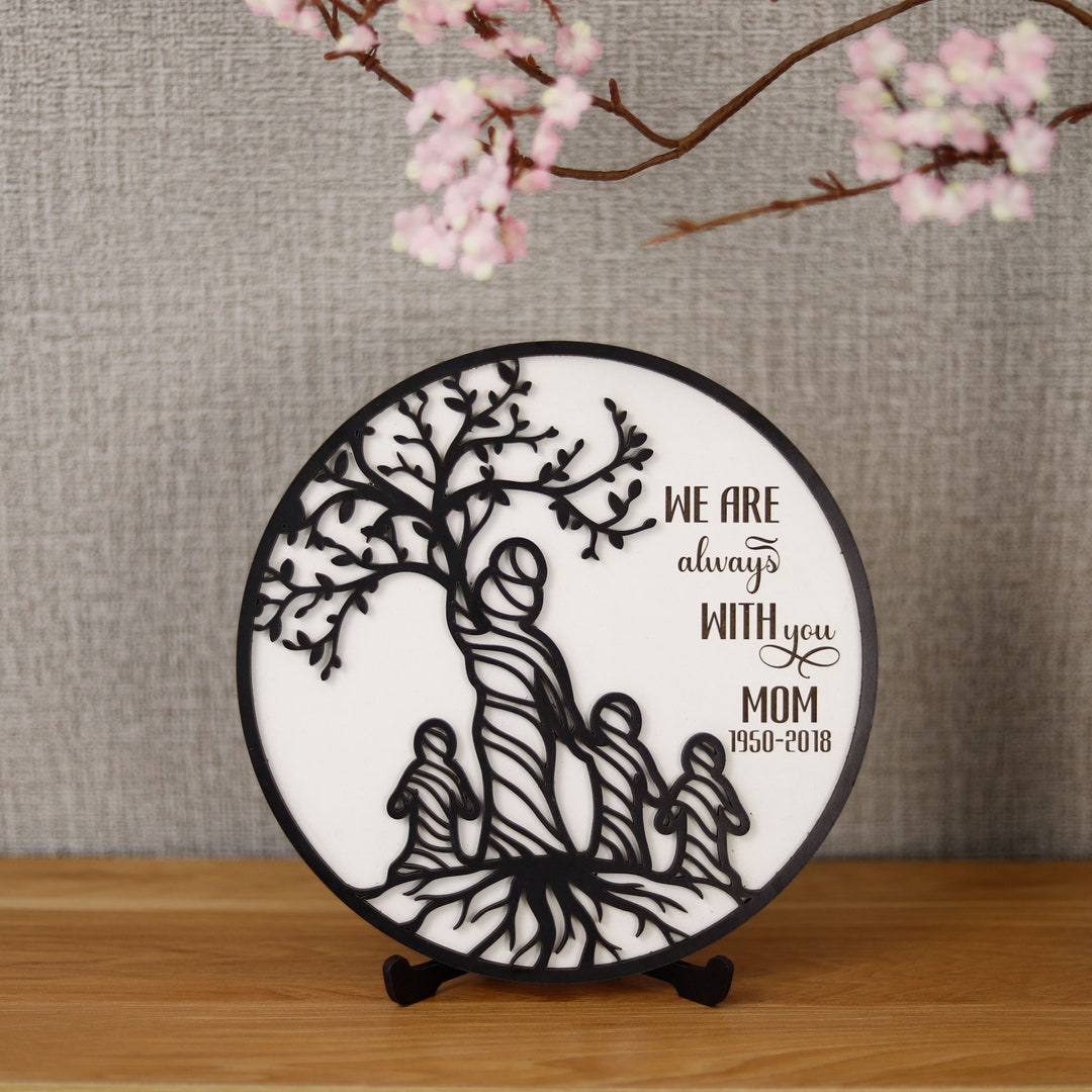 Personalized Mother Tree of Life Wood Sign, Mom Tree Sign With Kids ...
