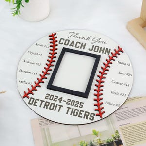 Thank You Coach Baseball Team Photo Sign, Personalized Baseball Coach ...
