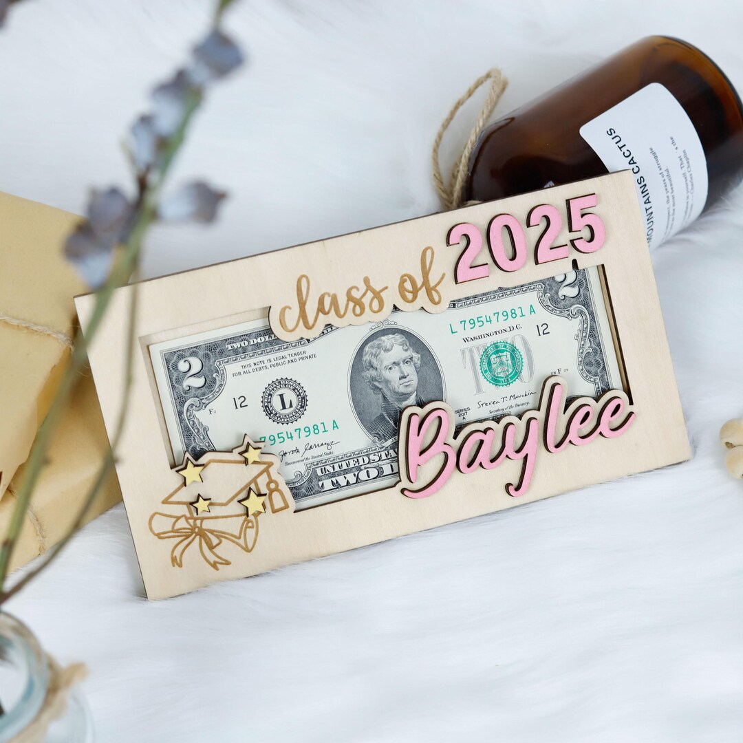 Class of 2025 Graduation Money Holder Gift, Personalized Graduation ...