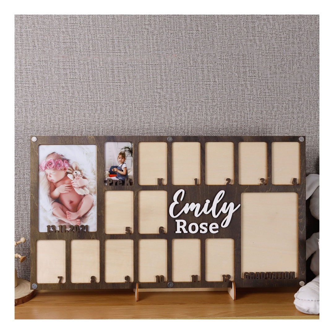 Graduation Picture Frame Personalized, School Years Frame From Birth to ...