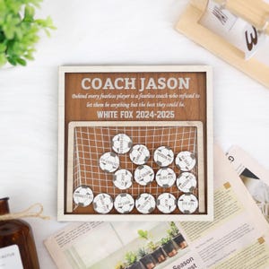 Personalized Soccer Coach Thank You Gift, Soccer Coach Shaker Sign ...