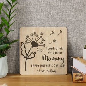 Personalized Mom Fingerprint Wood Sign, DIY Kid Handprints Sign, Kids ...