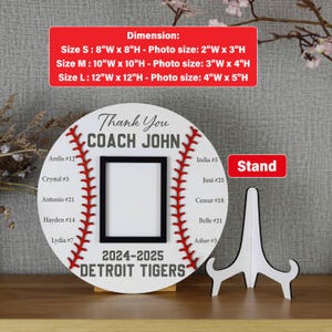 Thank You Coach Baseball Team Photo Sign, Personalized Baseball Coach ...