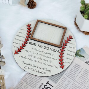 Personalized Baseball Gifts for Coach, Custom Team Photo Frame Sign ...