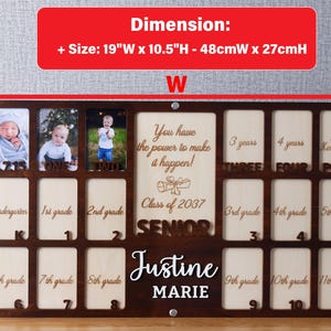 Newborn Through Graduation Picture Frame, School Years From Birth to ...
