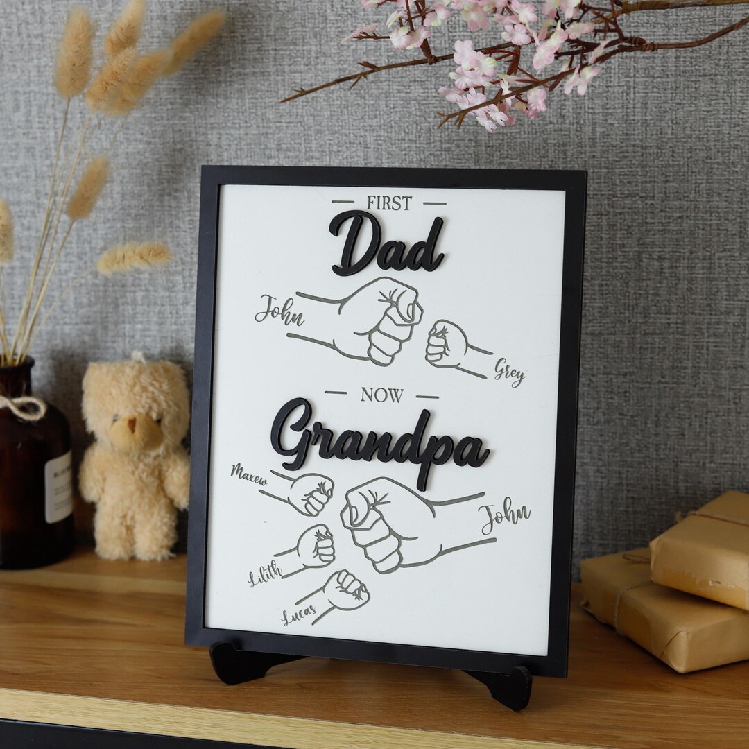 Dad Grandpa Fist Bump Sign, Thank You Dad Grandpa Gifts, Step-dad Gift ...