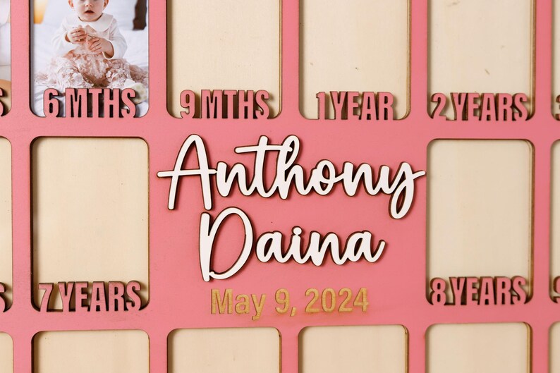 School Years Photo Collage Frame, Newborn to Graduation, Baby Gift - Etsy