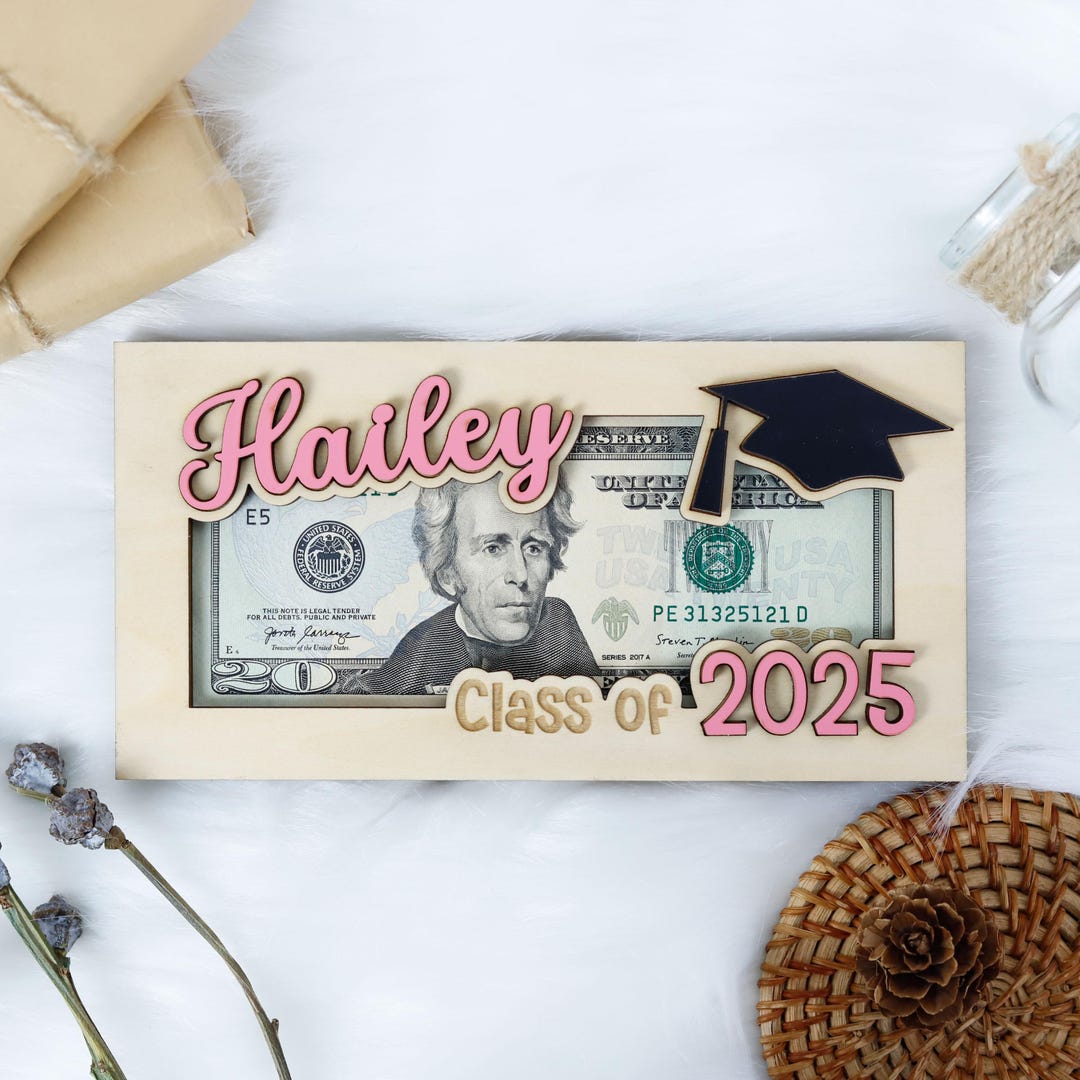 Personalized Class of 2025 Money Holder Gift, 2025 Graduation Cash ...