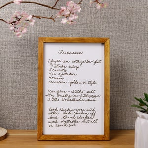 Personalised Your Handwritten Recipe or Letter Transferred to Wood Sign ...